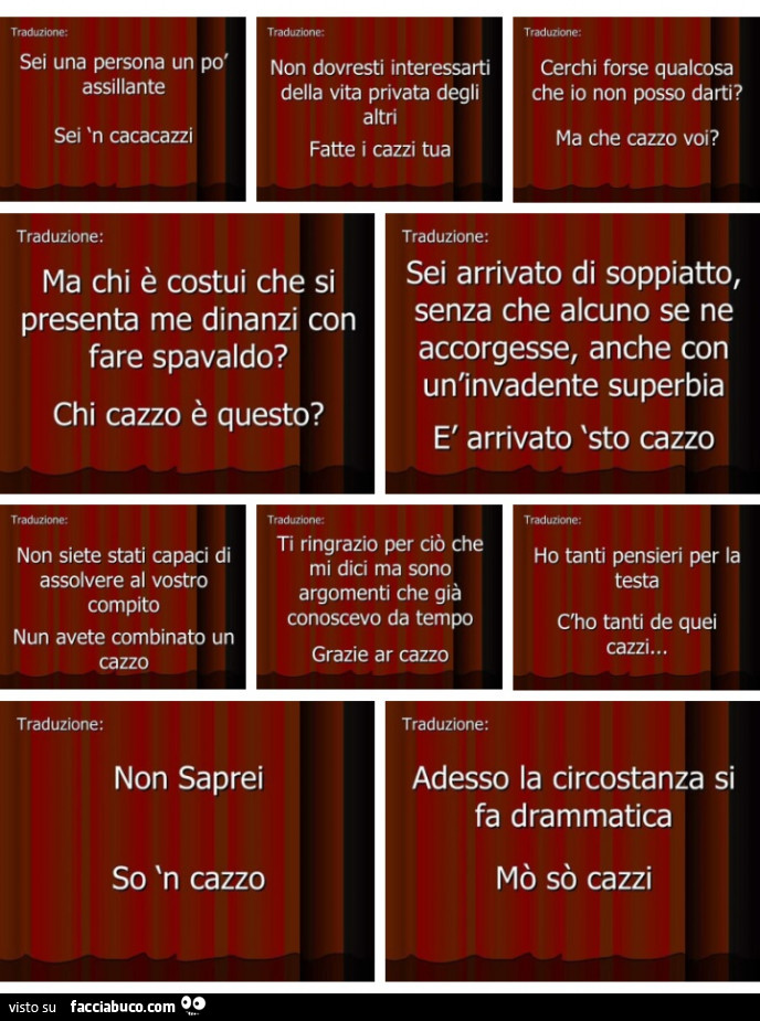 Tutti i meme sulle Parolacce - Facciabuco.com